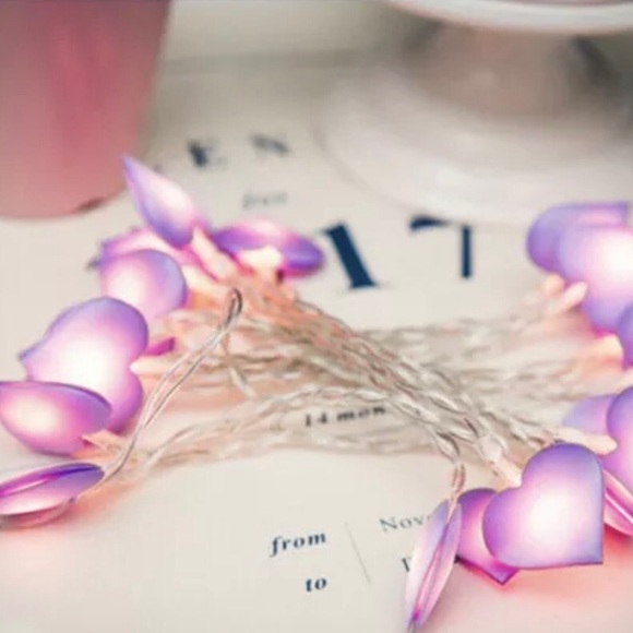 Accents | Led Heart String Lights Cute Love Home Room Decor Pink Blue ...